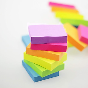 Early Buy Sticky Notes 1.5 x 2 Self-Stick Notes 6 Bright Color 36 Pads, 100 Sheets/Pad