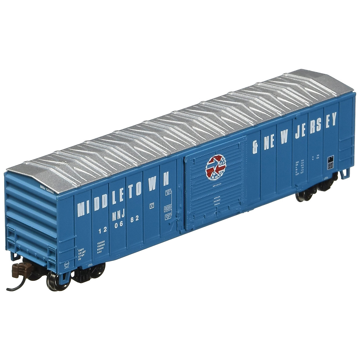 Bachmann Trains - ACF 50'-6" OUTSIDE BRACED SLIDING DOOR BOX CAR - MIDDLETOWN & NEW JERSEY - N Scale