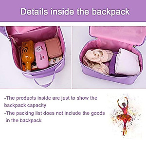 Dance Bags,Ballet Dance Backpack for Girls Ballerina Purple Bag for Dance Toddler Dance Bag Gymnastics Latin Dance Yoga Tap Dance Jazz Storage Bag