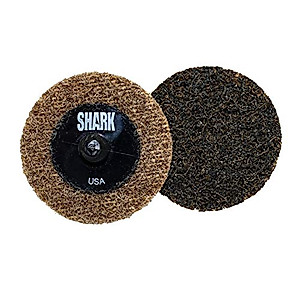 Shark Industries PN-13062 25-Pack Brown/Coarse Type R Quick Change Surface Conditioning Discs, 2” Diameter – Coarse Grit for Cleaning, Finishing and Deburring on All Metals (25 Discs)
