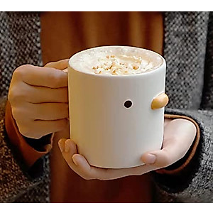 PURROOM Cute Duck Coffee Mug, Handmade Glaze Chick Cup, Safety Ceramic Milk Latte Mugs, 14oz Cute Tea Cup. Best Gifts For Coffee & Mug Collector.