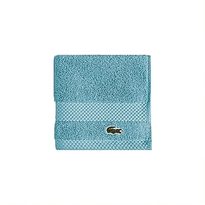 Lacoste Heritage Supima Cotton Wash Cloth, Celestial, 13" x 13"