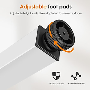 DlandHome 47 inches Medium Computer Desk, Home Composite Wood Board Desk, Decent and Steady Home Office School Desk/Workstation/Table, BS1-120WW White and White Legs, 1 Pack