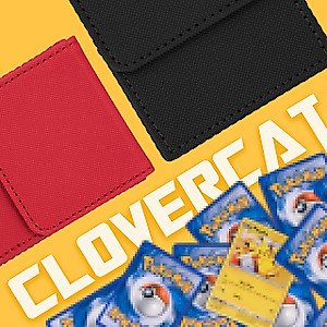 CLOVERCAT 4 Pack Card Deck Box, Holding Capacity 400 Pcs PVC Card Protective Sleeves Card Holder for Magic/Yugioh/TCG