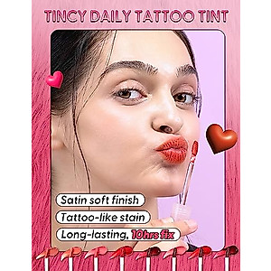 It's SKIN Tincy All-Day Semi-Matte Lip Stain Tint 0.13oz (01 Pina Colada Peach) - Non-Transfer Wear | Smooth Satin Finish, Rich Pigmentation | Moisturizing, Comfortable Vivid Color for Lasting All-Day