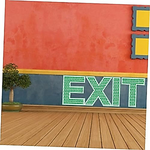 SOESFOUFU Exit Sign Sticker Luminous Exit Sign Emergency Door Exit Sign Exit Sticker Noctilucence Exit Sign Safety Exit Sign Wall Sticker Exit Wall Decal Exit Decal Exit Wall Sticker Green