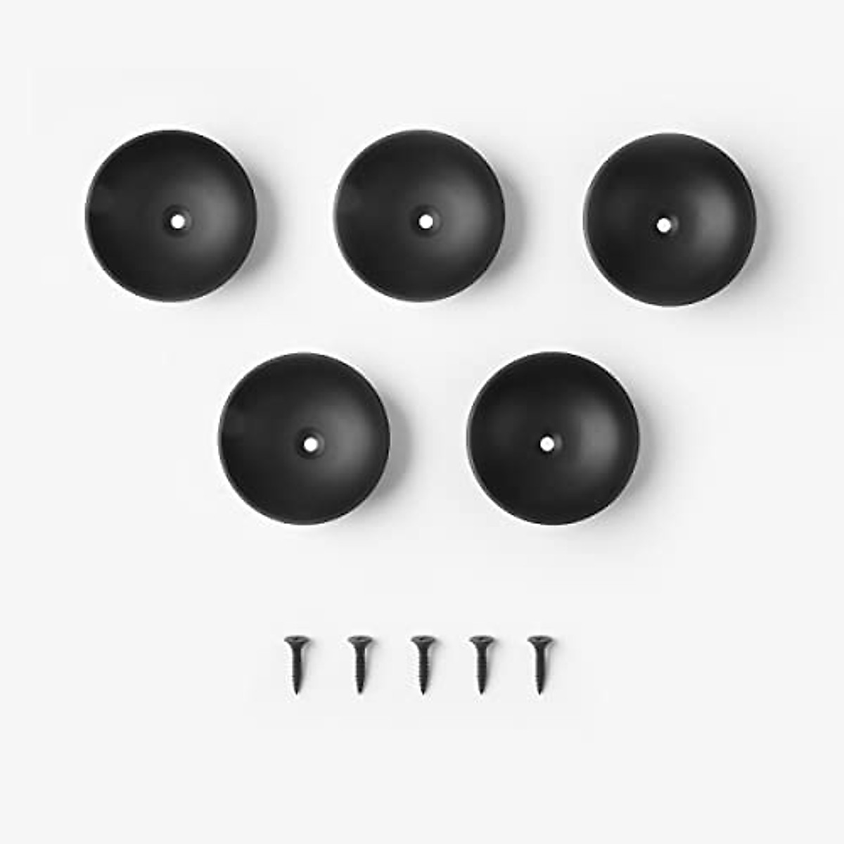 JYL HOME Wall Mounted Coat Hooks Hat Hooks for Hanging, Heavy Duty Hardware Robe Hooks Black, 5 Pack