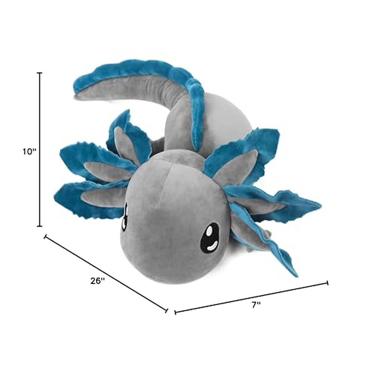 4Pound Axolotl Weigted Plush -Realistic, 26Inch Cute Grey AxOLOTL Plushie Large Weighted Stuffed Anmal Toy Christmas Birthday Gifts For Kids