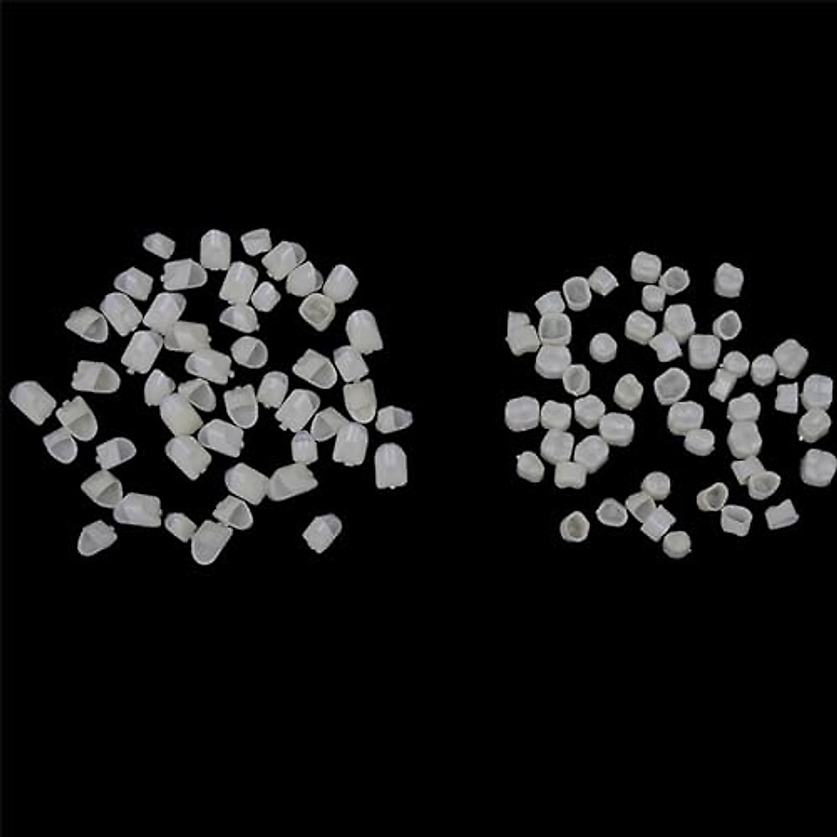 120 Pieces Fake Tooth Cap Crown Veneers Front Back Anterior and Molar Posterior Teeth with Thermal Beads Cap Filler for Teaching or DIY (50pcs Front and 70pcs Back)