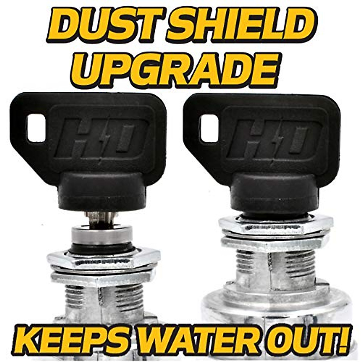 HD Switch Starter Ignition Switch Replaces John Deere TCA22740, TCA15075, AM101561 with 3 Keys & Free Carabiner