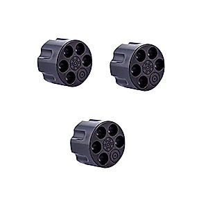 Guyker 3Pcs Guitar Potentiometer Control Knobs for 6mm(0.24”) Dia. Shaft Pots - Knurled Volume and Audio Switch Knob Replacement for Electric Guitar or Precision Bass - Zinc alloy, black