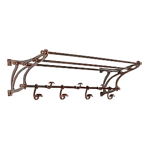 Deco 79 Wall Shelf, 43" L x 18" W x 11" H, Brown
