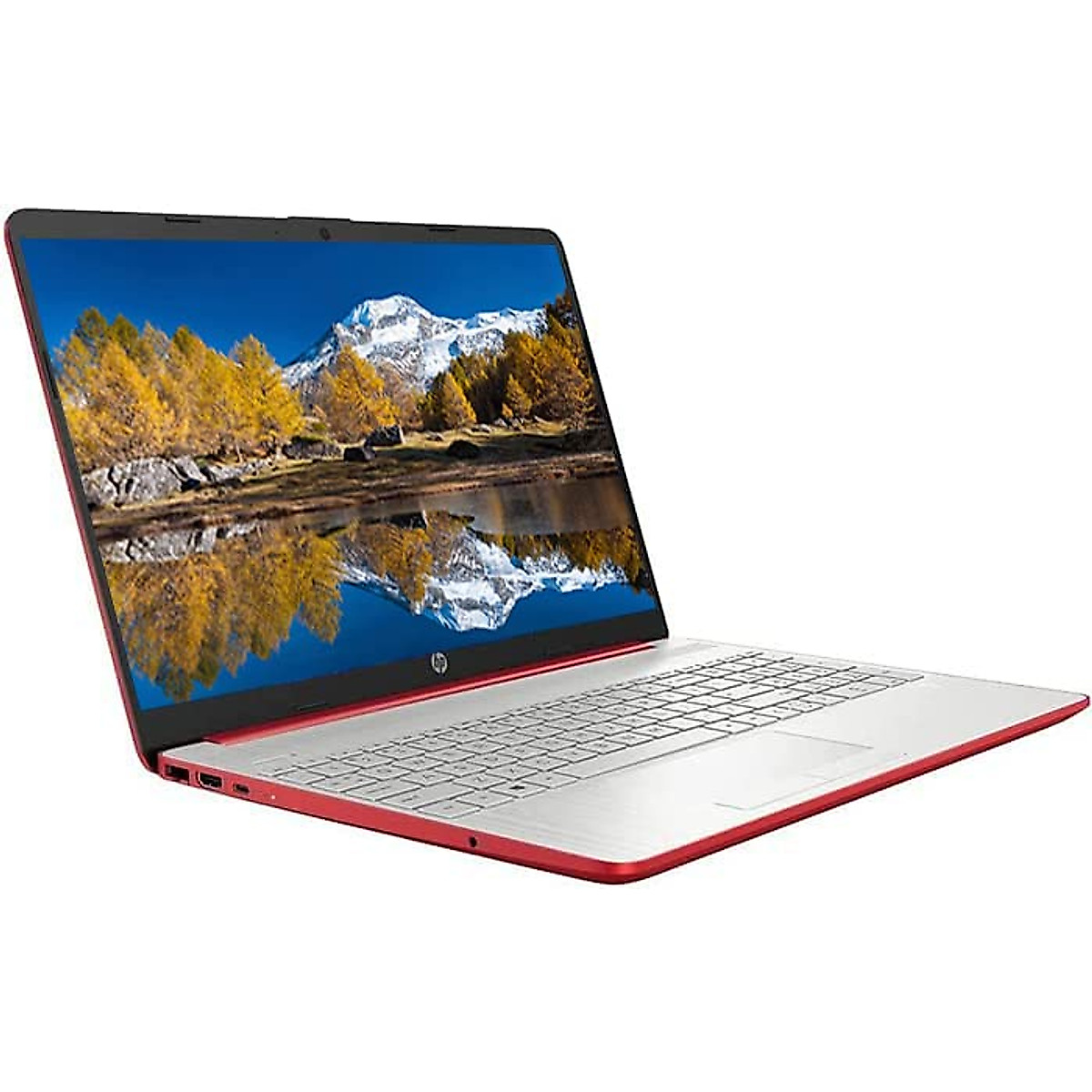HP 2023 15'' HD IPS Laptop, Windows 11, Intel Pentium 4-Core Processor Up to 2.70GHz, 4GB RAM, 256GB SSD, HDMI, Super-Fast 6th Gen WiFi, Dale Red (Renewed)