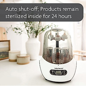 Baby Brezza Bottle & Breast Pump Sterilizer Dryer – Electric Steam Sterilizer Machine for Plastic & Glass Bottles, Pump Parts, Pacifiers, Breast Pump Parts – Universal Fit