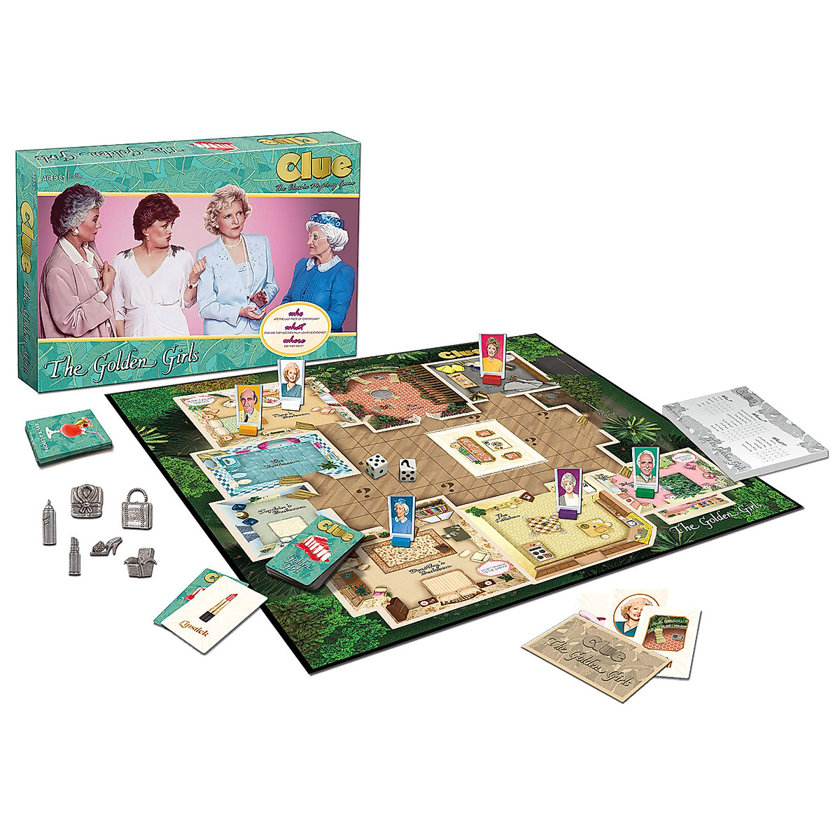 Clue The Golden Girls Board Game | Golden Girls TV Show Themed Game | Solve The Mystery of Who Ate The Lastpiece of Cheesecake |Officially Licensed Golden Girls Merchandise | Themed Clue Mystery Game
