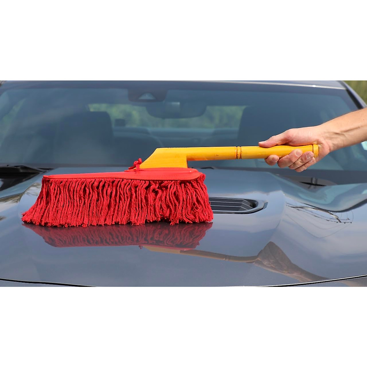 California Car Duster 62442 Standard Car Duster with Wooden Handle