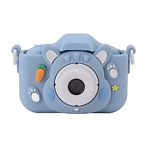 Selfie Camera Toy, Dual Lens 2.0in Screen Children Digital Camera with 32G Card for Boys Girls (Blue)