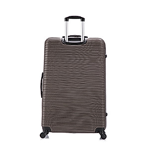 InUSA ROYAL Hardside Spinner Luggage with Ergonomic Handles | Spacious Travel Suitcase with Four Spinner Wheels and Studs | 32 Inch Extra Large Spinner Luggage | Brown