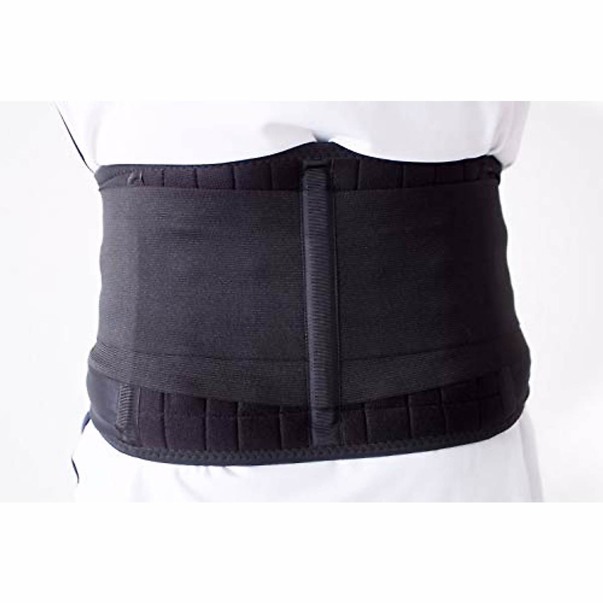 Back Brace by NMT ~ Lumbar Support Black Belt ~ Posture Corrector ~ Pain Relief from Arthritis, Sciatica, Scoliosis, Backache, Slipped Disc, Hernia, Spinal Stenosis ~ Injury Prevention ~ 4 Adjustable Sizes -'L' Fits Waist 34-40" (86-102cm)