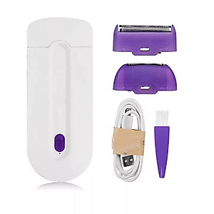 Women Laser Rechargeable Epilator Remover Smooth Touch Hair Removal Instant Pain Free Razor Sensor- Light Technology Hair Remove (Color : White Medium Packing Box-A)