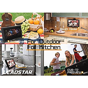10 Inch Portable Digital ATSC TFT HD Screen Freeview LED TV for Car,Caravan,Camping,Outdoor or Kitchen.Built-in Battery Television/Monitor with Multimedia Player Support USB Card LEADSTAR