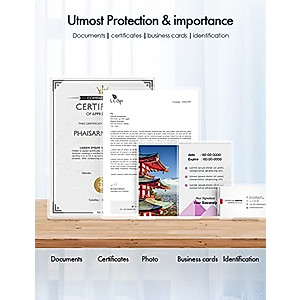 SINOPUREN Thermal Laminating Pouches for Laminator, 5Mil Thickness, Letter Size Sheet 8.9×11.4inches, 100-pack, Clear