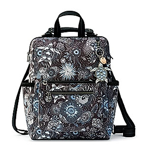 Sakroots womens Eco-twill, Laptop Compartmen Loyola Backpack in Eco Twill Convertible Purse with Adjustable Crossbody Strap Multifunctional Bag, Midnight Seascape, One Size US