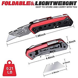 Stocking Stuffers for Men Gifts, Box Cutter, Utility Knife, Christmas Stocking Stuffers Gifts for Grandpa Uncle Brother Him, Fathers Day Dad Gifts, EDC, 6 in 1 Multitool, Screwdrive, 3 Razor Blades