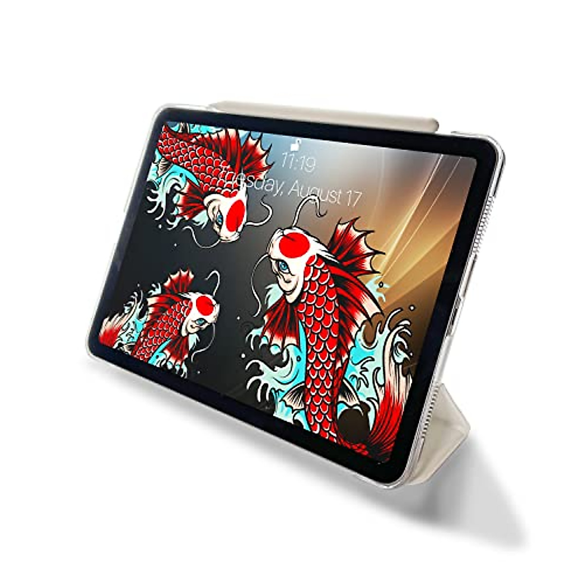 Cute Kawaii Japanese Fish Koi Pattern Case Compatible with All Generations iPad Air Pro Mini 5 6 11 inch 12.9 10.9 10.2 9.7 7.9 Plastic Fabric Cover Slim Smart Stand SN977 (8.3" Mini 6th gen)