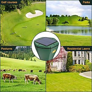 Thcritter 8PCS Mole Repellent Solar Powered, 3 Modes, Repels Moles, Gophers, Snakes and Voles by Vibrating and Varying The Sonic at 2 Minute intervals.