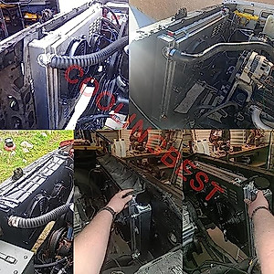 Aluminum Radiators for 1973-1991 Chevy C10 C20 K10 K20 Silverado Scottsdale Truck 5.7 7.4 V8 Pickup K5 Blazer 3 Row Radiator with Electric Fan Shroud Kit Radiador