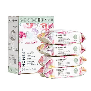 The Honest Company Clean Conscious Wipes | 100% Plant-Based, 99% Water, Baby Wipes | Hypoallergenic, Dermatologist Tested | Rose Blossom, 288 Count