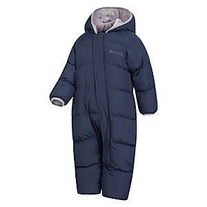 Mountain Warehouse Frosty Toddler Padded Suit - Fleece Lined Snowsuit Navy 12-18 Months
