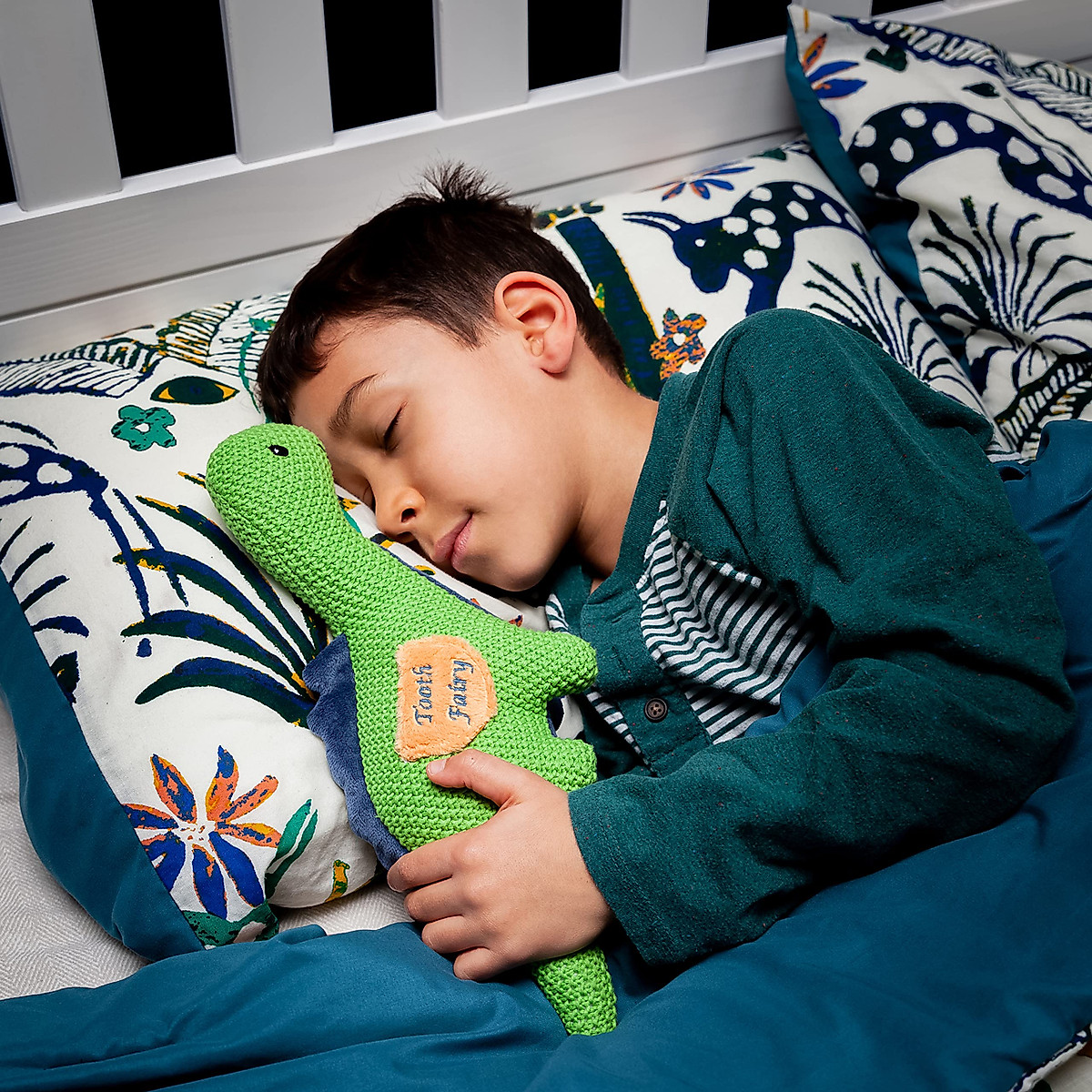 Maison Chic Plush Tooth Fairy Pillow for Little Boys and Girls About to Loose a Tooth (Dinosaur, Danny)