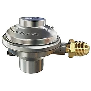 MENSI 1LB Propane Regulator Valve with One Pound Disposal Bottle Connection and 3/8" Male Flare Fitting for Propane Extension Hose