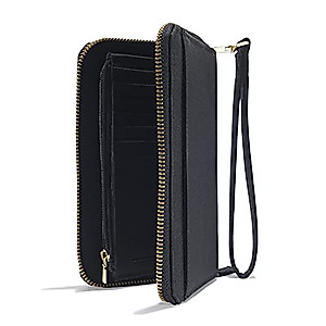 Carhartt Casual Canvas Wallets for Women, Nylon Duck Lay-Flat Clutch (Black), One Size