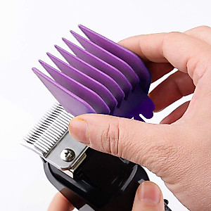 Harapu 10 Pcs Colorful Professional Hair Clipper Combs Guides 1/16” to 1”,Attachment Guide Combs Replacement Guards Set for WahI Clippers/Trimmers