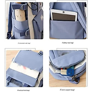 TOAOSET Kawaii Backpack Set Kawaii Pendant Pin and Accessories, 3pcs Set Teens Youth Girl Cartoon Aesthetic Cute Backpack (Cartoon backpack,one size)