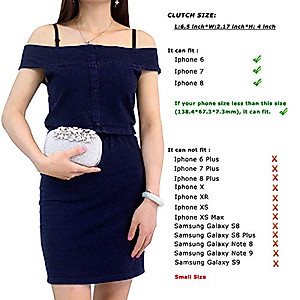 Dexmay Luxury Flower Women Clutch Purse Rhinestone Crystal Evening Bag for Wedding Party Gold