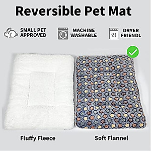 Amakunft 2 Pcs Large Guinea Pig Bed Mat, Rabbit Sleep Bed, 17.7x13.7x2 Inches, Small Animal Playpen for Bunny/Chinchilla/Hedgehog