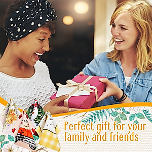 Batiyeer 4 Pcs Seasonal Holiday Kitchen Towels Valentine's Day Gifts for Woman Spring Daisy Sunflower Dish Towels Fall Snowman Towel for Holidays Harvest Thanksgiving Autumn Holiday Gift