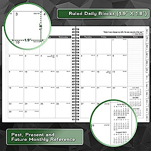 Monthly Planner 2023-2025 - Monthly Calendar 2023-2025 with Two-Side Pocket, July 2023 - June 2025, 9" x 11", Two Years Monthly Planner, Cardboard Cover, Perfect Organizer