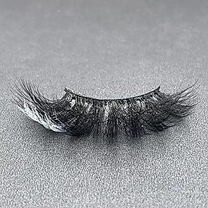 Miss Kiss Glitter Lashes White Sparkly Eyelash Silver Color Highlight False Eyelashes Fluffy Faux Mink Lash 3D Natural Look