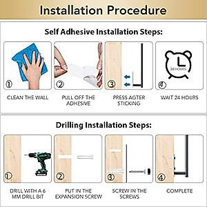 Black Paper Towel Holder Under Cabinet Wall Mount Self Adhesive Under Counter Paper Towel Holder Paper Towel Roll Holder for Countertop Kitchen Organization Bathroom Farmhouse SUS304 Stainless Steel