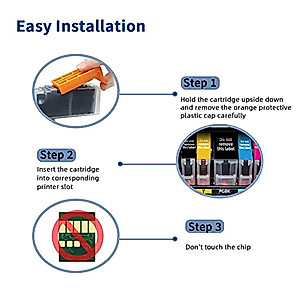 Relcolor Better-Ink Filled 280XXL 281XXL Ink Cartridge for Canon 280 281 XL Combo for Pixma TR8520 TR8620 TS6320 TR8600 TR7520 TS6120 TS9521C TS702 Printer 5 Pack (PGI-280XL PGBK CLI-281XL Black CMY)