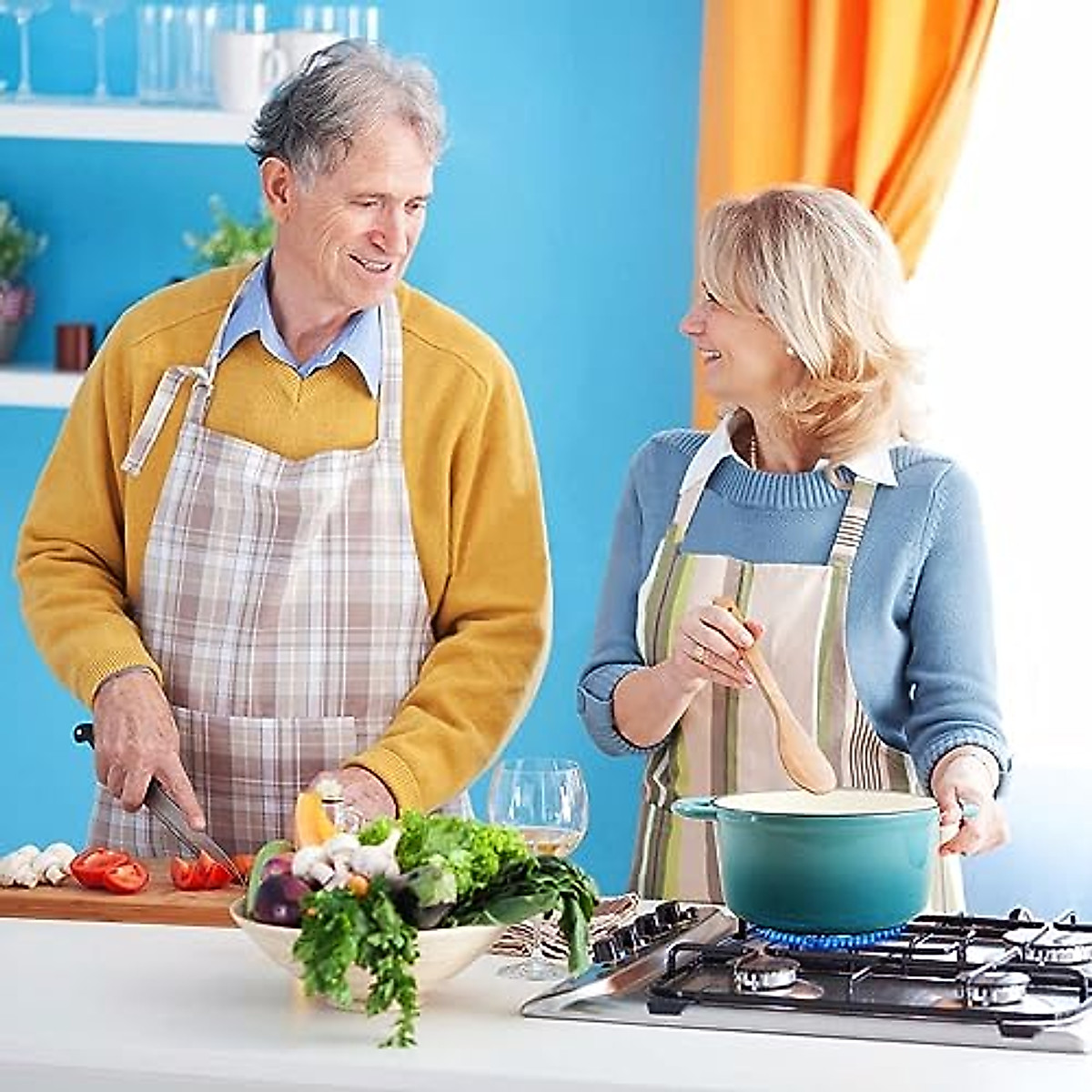 COOKWIN Enameled Cast Iron Dutch Oven, 5 QT Bread Baking Pot with Self Basting Lid, Non-stick Enamel Coated Cookware Pot, Great Christmas Gifts for Family, Teal