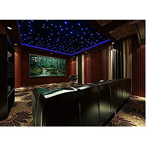 AKEPO 16W Fiber Optic Lights Star Ceiling Light Kit APP Control for Car & Home,Fibre Optical Cable Strands 150pcs 0.75mm 6.5ft/2m+28key Musical Remote Control