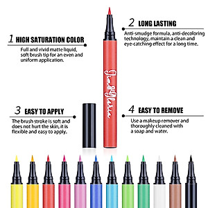 Jim&Gloria Water Resistant Face Paint Temporary Tattoo Markers for Skin Smudge Proof Body Marker Waterproof Kids Face Painting Kit - Trendy Stocking Stuffers Christmas Gifts for Teen Girls Boys Adult