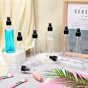 Eccliy 32 Pcs 8 oz Spray Bottles Fine Mist Spray Bottles Clear Empty Plastic Travel Bottles Refillable Mist Sprayer with Spray Cap for Oils Travel Perfumes(Transparent,Clear)