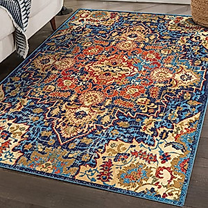 LUXE WEAVERS Howell Collection Oriental 8x10 Blue Area Rug